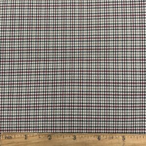 houndstooth checker spandex plaid fabric, 7.5oz psq,2 yards 59in width, for kilt scottish skirt coat jacket suit, pied de poule (pattern a)