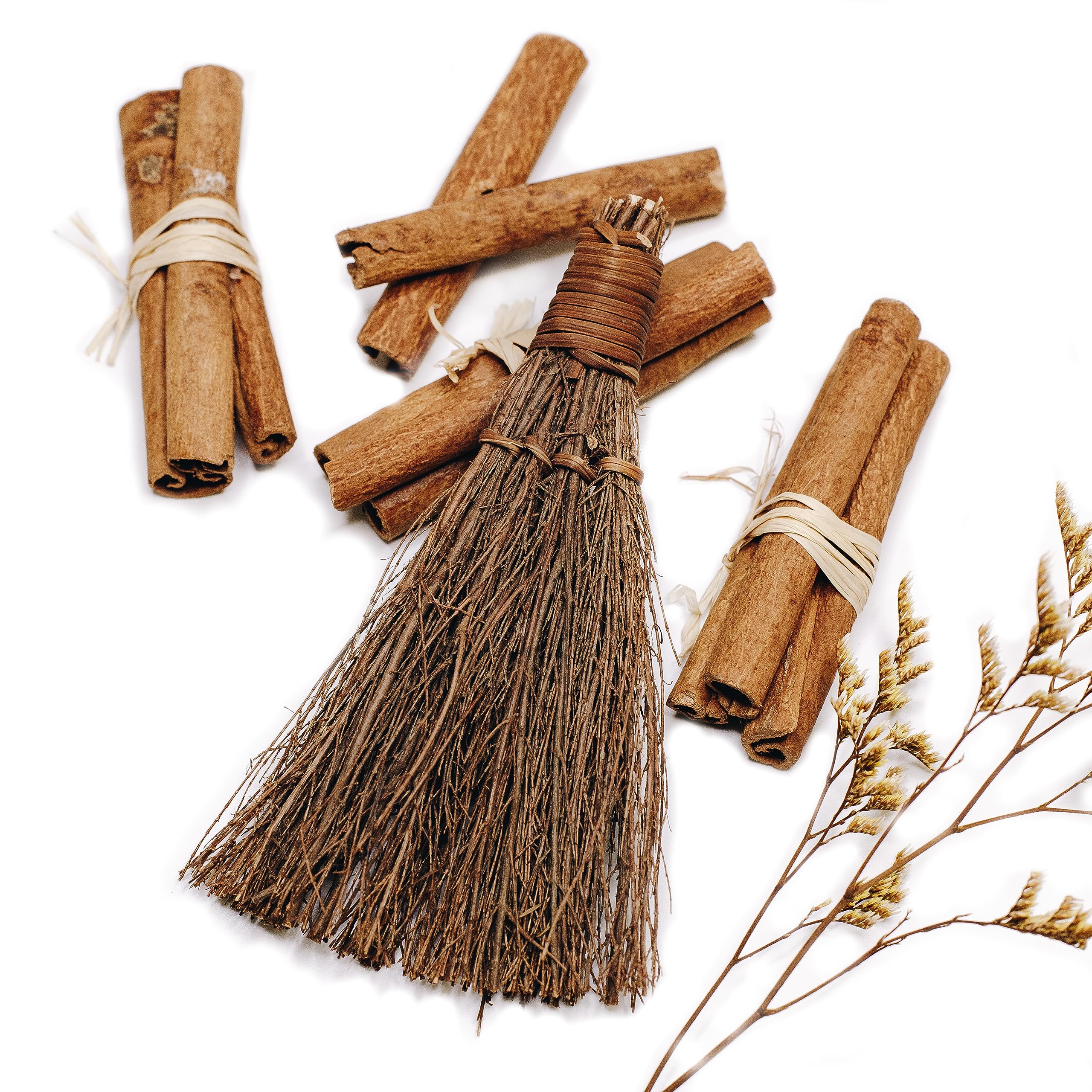 Cinnamon Scented Broom (6-Pack) - 6" Heather Broom - Holiday Decor