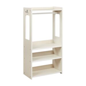 ecr4kids trenditot clothing rack, kids wardrobe, white wash