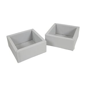 ecr4kids softzone play patch toy bins, beginner playset, light grey, 2-pack