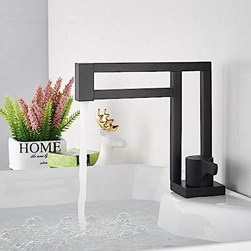 Faucets Bath Basin Sink Mixer Taps Brass Bathroom Taps Square Vessel Sink Faucet Black Basin Mixer Cold Hot Water