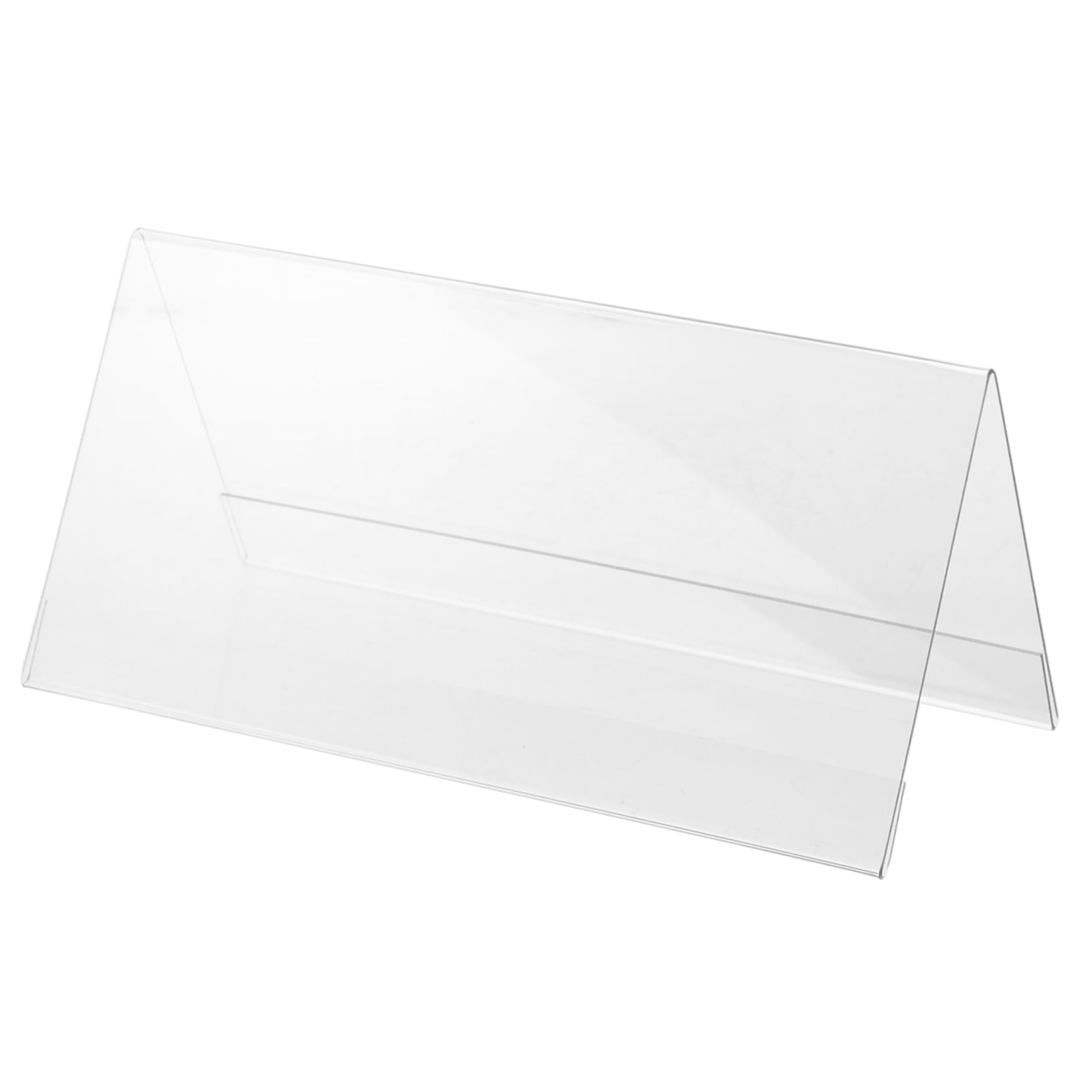 BUTIFULSIC Acrylic V-shaped Conference Sign Wedding Place Cards Acrylic Table Signs Reusable Table Decoration Signs for Seating Clear Seating Stand Name Cards for Party Acrylic Sign Holder