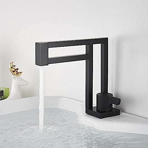 Faucets Bath Basin Sink Mixer Taps Brass Bathroom Taps Square Vessel Sink Faucet Black Basin Mixer Cold Hot Water