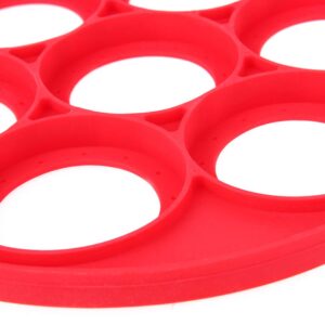 Silicone cake mold,silicone mold，pancake mold， silicone egg ring, non stick egg rings,Egg Cooking Circle, perfect omelet mold or pancake ring, reusable silicone omelet mold (red)