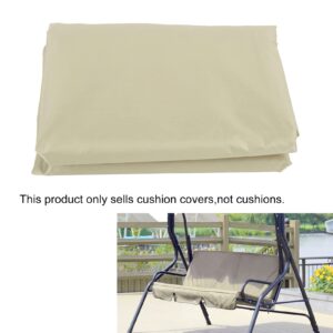 Natudeco Swing Seat Cover Waterproof Chair Cover Swing Chair Seat Cushion Cover Hanging Seat Cushion Hanging Porch Swing for Courtyard Outdoor Garden Hammock Polyester (Beige)