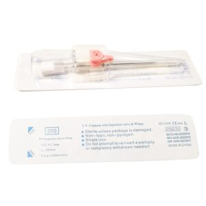 caphstion 20g 10pcs iv cannula with wings injection port catheter needles for animals