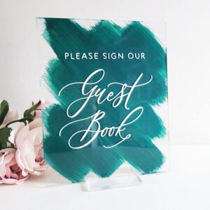 8x10 Inch Clear Acrylic Sign Blank- 5 Pack Acrylic Blank Signs Acrylic Wedding Sign, DIY Clear Acrylic Sign 8x10 Acrylic Sheet 1/8 inch Thick for Wedding Sign, Acrylic Table Sign for Party Events