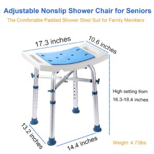 Aliseniors Step Stool with Handle & Shower Chair - Medical Foot Stool, Bath Seat - Fit for Adult, Seniors, Handicap Holds up to 350 lbs