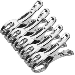 Outdoor Heavy Duty Clothes Clip Large Stainless Steel Quilt Clip, Beach Towel Clip, Curtain Clip, A Set of 5.Big Beach Chair Towel Clips,Clamp for Quilt,Outdoor Light Clips