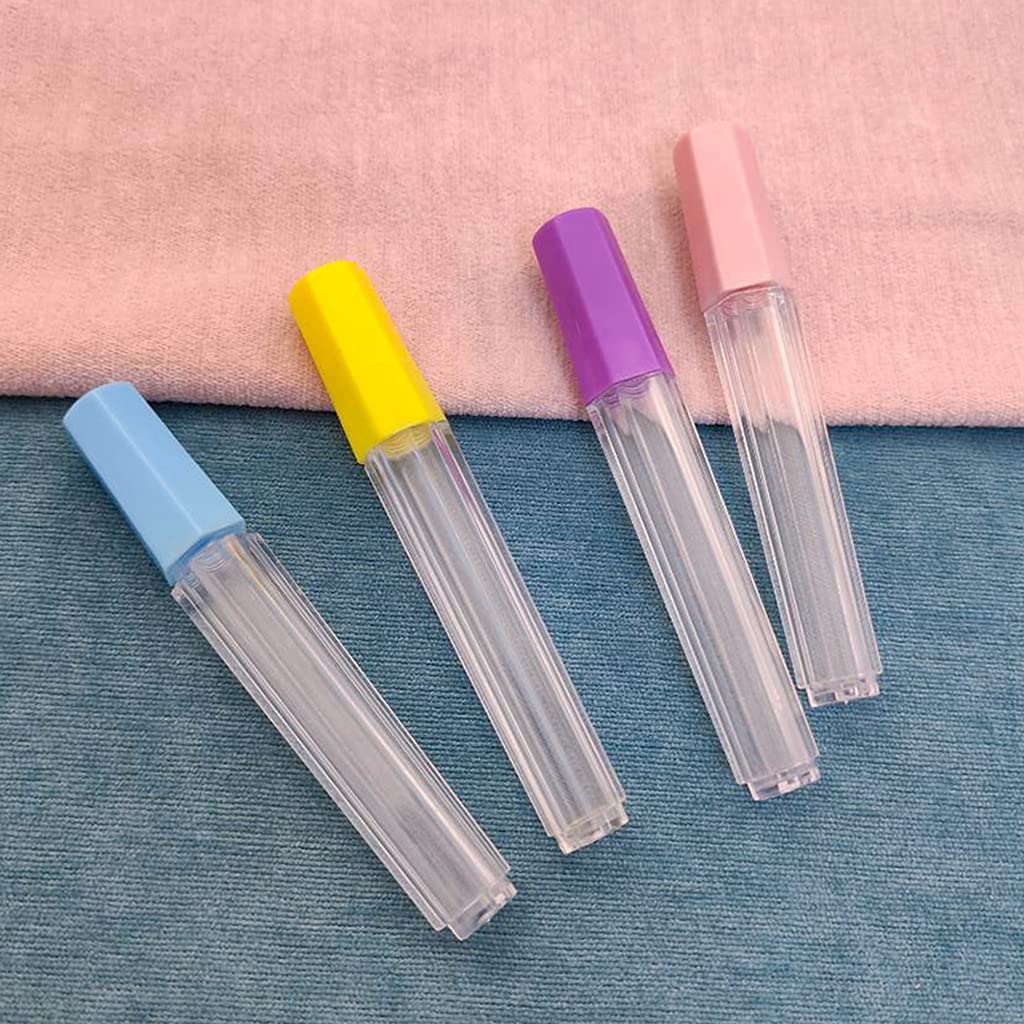 4pcs Clear Plastic Embroidery Felting Sewing Container Pin Needle Storage Tubes Bottle Holder Knitting Needle for Case Box Sewing Container