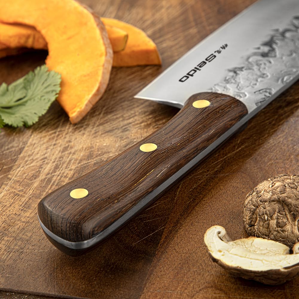 Seido Knives Nikuya Butcher Knife - 5Cr15mov High-Carbon Stainless Steel Precision Butcher Knife with Elegant Design