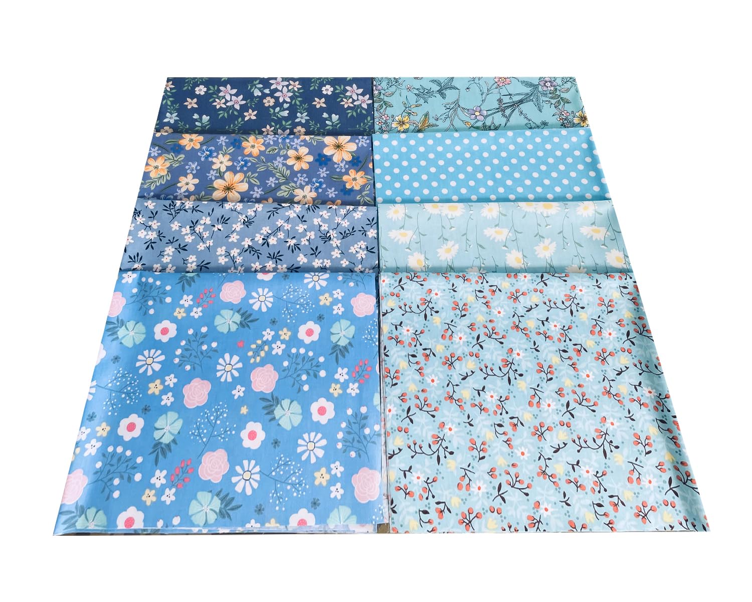 18" x 22" Fat Quarters Fabric Bundles 100% Cotton Quilting Fabric Bundles for Quilt, Sewing Project, Patchwork Precut Quilt Squares