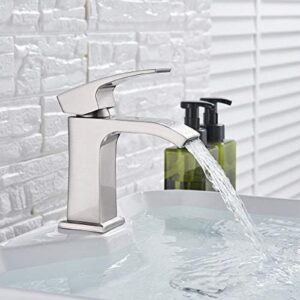 Bath Basin Brass Faucet Basin Sink Faucet Bathroom Crane Cold and Hot Water Mixer Taps-Black,Brushed Nickle