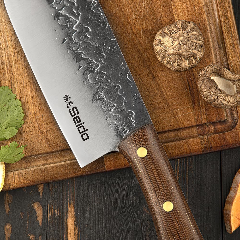 Seido Knives Nikuya Butcher Knife - 5Cr15mov High-Carbon Stainless Steel Precision Butcher Knife with Elegant Design