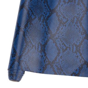 fingerinspire snake skin leather sheets 11.8"x53" marine blue snakeskin pu leather embossed texture snake skin faux leather snake artificial faux synthetic leather for wallets handbags diy projects