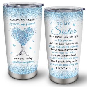 vutieso sister gifts, sisters gifts from sister, sister gift tumbler 20oz, birthday gift for sister, big sister gift, gift for sister, best sister gift, funny sister gifts, soul sister gifts for women