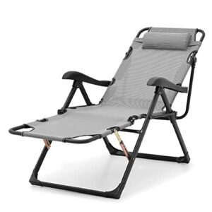 folding zero-gravity chair outdoor camping cot adjustable recliner lounge chaise