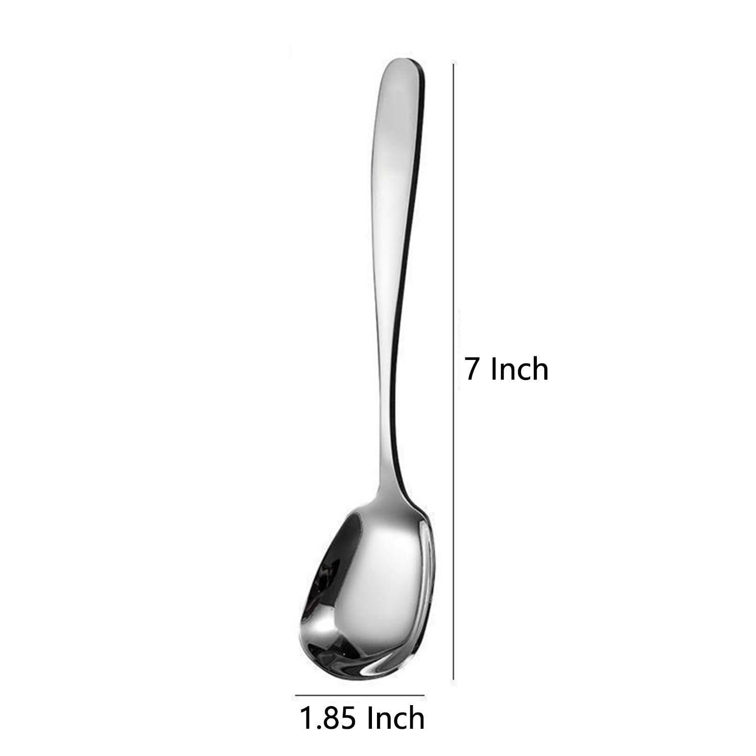 Ouliget Square Head Spoons, Korean style Square Sugar Spoon,Thick Heavy Stainless Steel Soup Spoons Table Spoons Dinner Spoons Flat Square Spoon,7 Inch,Set of 4.