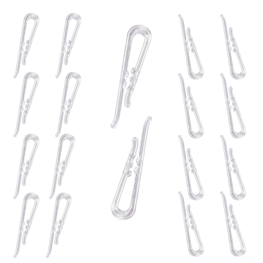 YiIin 1.5 inch/38mm U Shape Plastic Alligator Clips Clothespins Garment Shirt Folding Clips Transparent Clothes Pins Clear Shirt Clips with Teeth 120Pcs for Folding Ties Shirts Hold Garments in Place