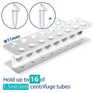 eLabPal Magnetic Bead Rack Separator for DNA/RNA, Magnetic Separation Rack for Biological Sample Purification, Holds 16 Wells of 1.5ml/2ml Centrifuge Tubes