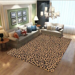 luckylei leopard print area rug, vintage art leopard print fashion area rug runway kitchen bedroom living room floor rug kids room decor farmhouse decor 19.6x31.5inches