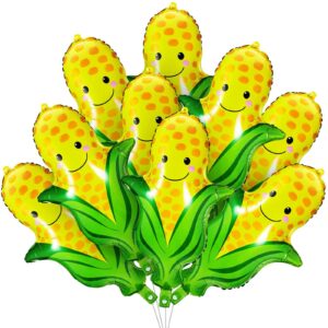 shappy 20 pcs corn balloons fruit themed balloons 28 inch corn decorations balloons corn foil balloon for birthday baby shower wedding fall vegetable fruit party decorations supplies