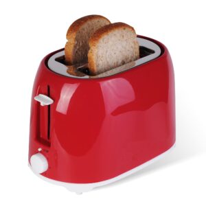 nbtx toasters 2 slice wide slot with 7-shade toast settings, slide-out crumb tray, auto-shutoff, faster heating speed, toast lift perfect for toasting bread bagels waffles and puff pastry, red