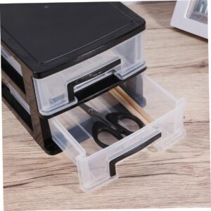 FOMIYES 2pcs storage shelves with drawers storage containers with drawers small storage drawers 6 tier stackable storage container plastic organizer makeup drawer office desk container box