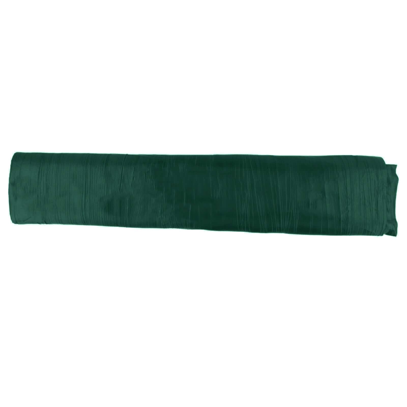 Efavormart 54" x10 Yards Hunter Emerald Green Accordion Crinkle Taffeta Fabric Bolt for Wedding Birthday Party Dance Event Decoration