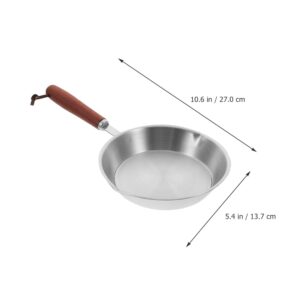 Hemoton Mini Stainless Steel Fry Pan Nonstick Frying Pan Skillet, 5.4 Inch Cooking Surface Nonstick Skillet Use in the Oven, on the Stove, on the Grill, or Over a Campfire Non Stick Skillets