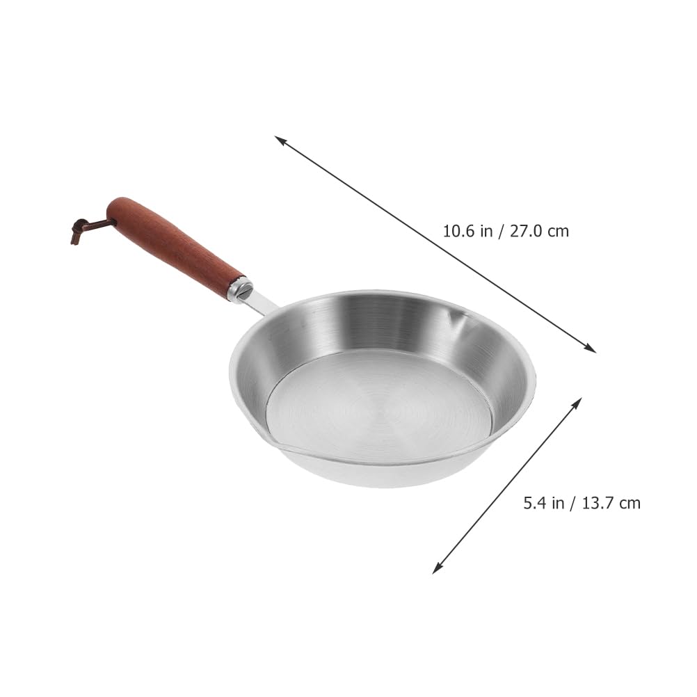 Hemoton Mini Stainless Steel Fry Pan Nonstick Frying Pan Skillet, 5.4 Inch Cooking Surface Nonstick Skillet Use in the Oven, on the Stove, on the Grill, or Over a Campfire Non Stick Skillets