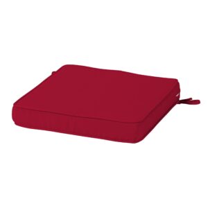 arden selections modern acrylic outdoor seat cushion 20 x 20, caliente red