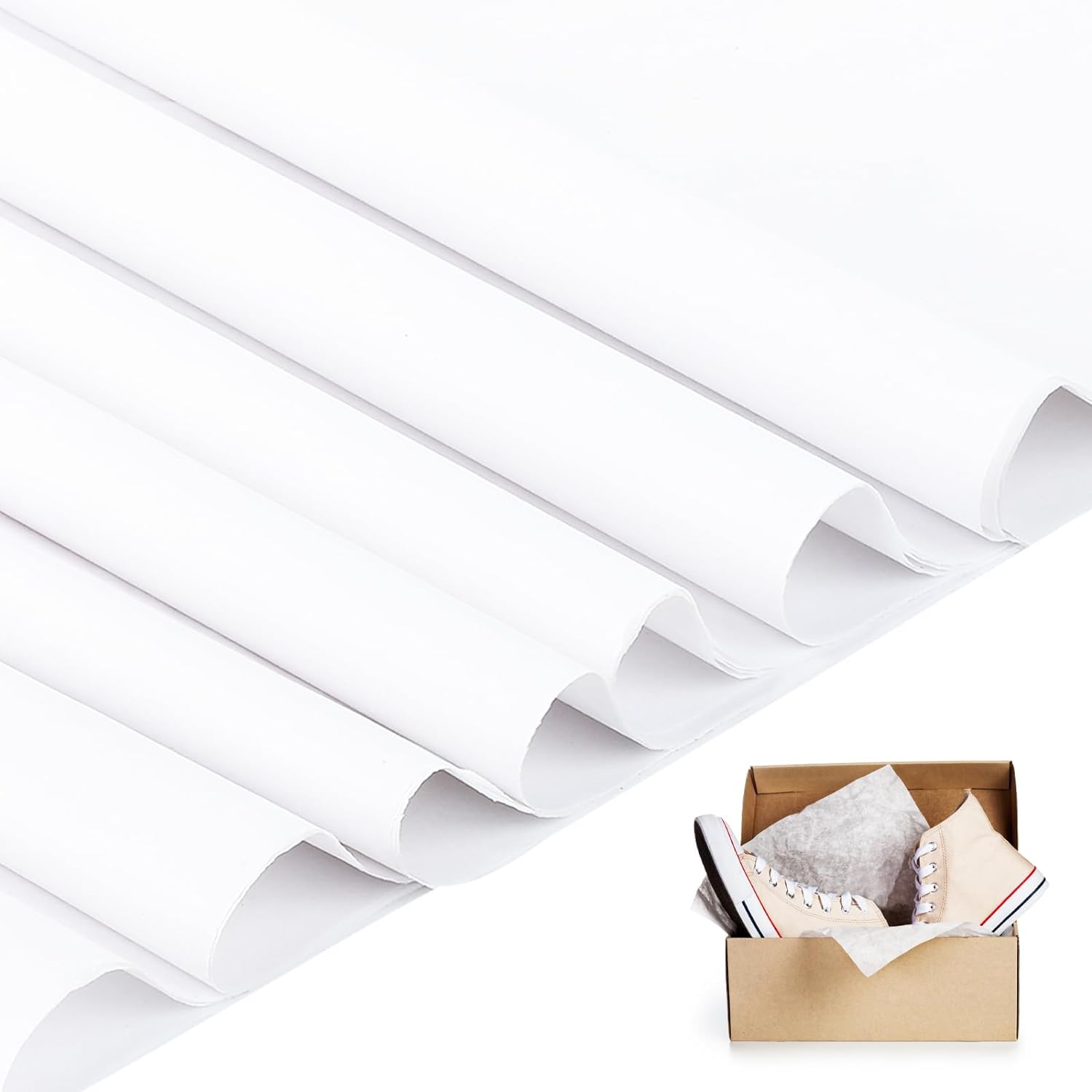 200 Pcs Acid Free Archival Tissue Paper Archival Packing Paper No Acid Paper Unbuffered Interleaving Paper White Tissue Paper Bulk for Storing Clothes Textiles Jewelries Present Wrap (24 x 36 inches)