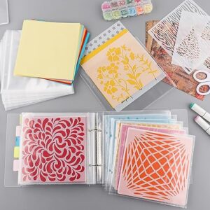 BAOFALI 111 Pages1Sets 6x6 Cookie Stencil Storage Binder Die Cut and Stamp Storage Folder Baking Stencil Organizer Scrapbooking Cutting Dies Stencil Storage Book Collections Case