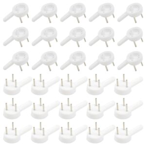 hocansen 100 pcs picture hanging hooks plastic invisible nail hangers concrete wall hooks hardwall picture hangers picture hook for photo frame decorations (xk-sl/25x15x5mm)