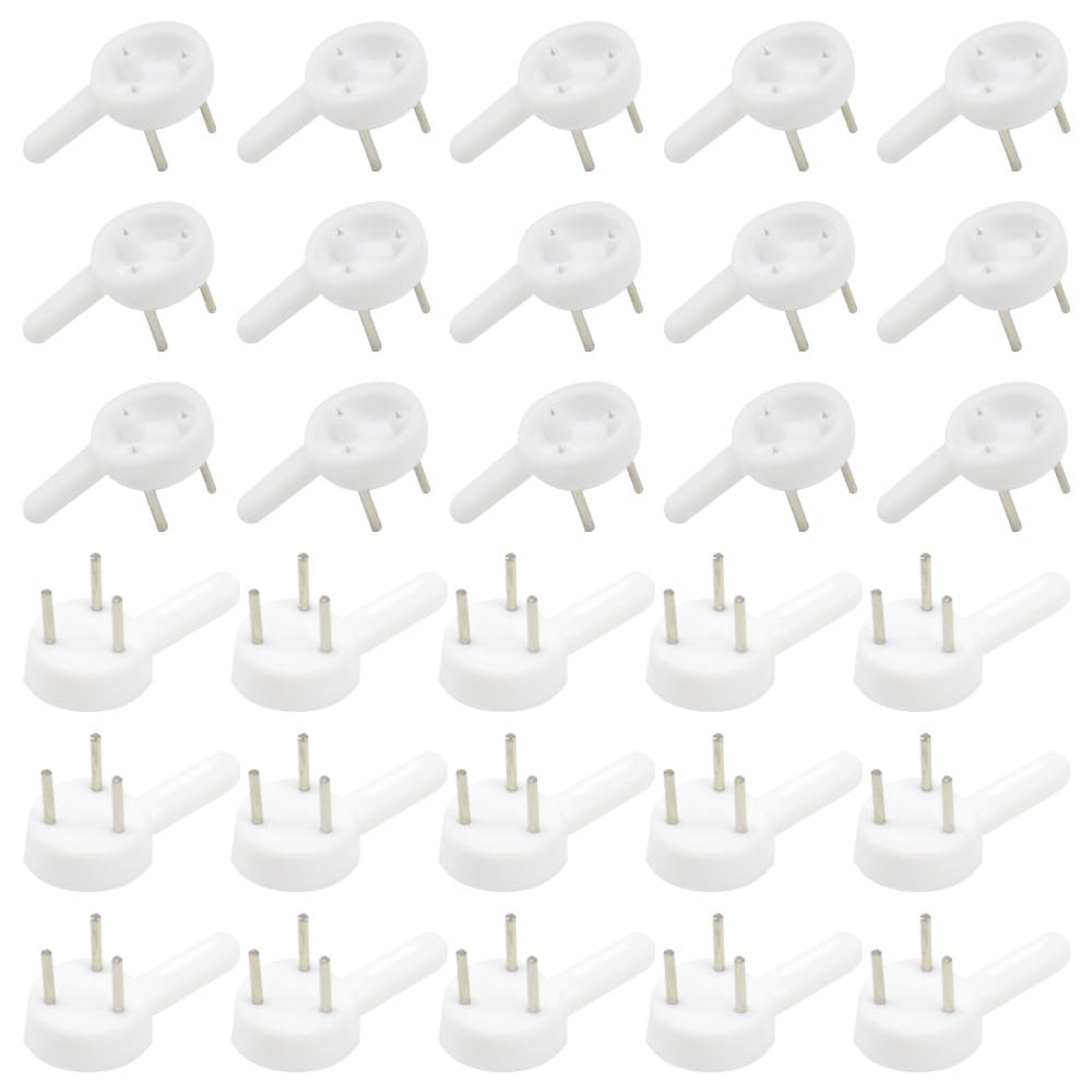 Hocansen 100 PCS Picture Hanging Hooks Plastic Invisible Nail Hangers Concrete Wall Hooks Hardwall Picture Hangers Picture Hook for Photo Frame Decorations (XK-SL/25x15x5mm)