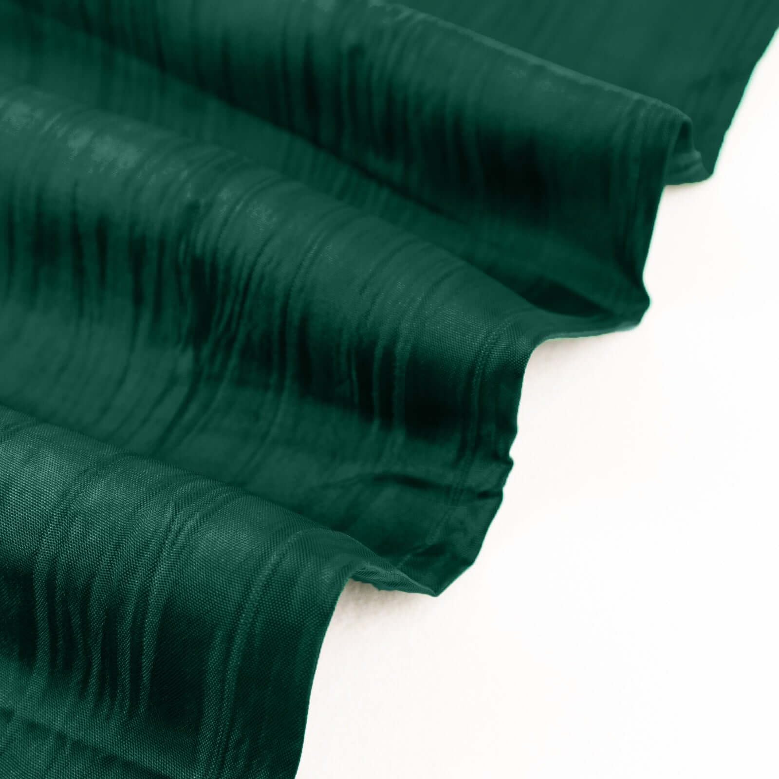 Efavormart 54" x10 Yards Hunter Emerald Green Accordion Crinkle Taffeta Fabric Bolt for Wedding Birthday Party Dance Event Decoration