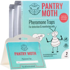 pantry moth lure 2-pack - pantry moth glue lures for house pantry, pantry moth lures for food and cupboard moths, pantry moth lures with pheromones prime moth lure indian meal moth lures for kitchen