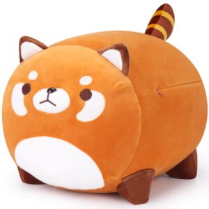 red panda stuffed animal, 15.8"red panda plush toys, cute bear plushie toy stuffed, red panda plush pillow plushies gifts, hugging pillow room decoration kawaii doll birthday gifts for kids girls boys