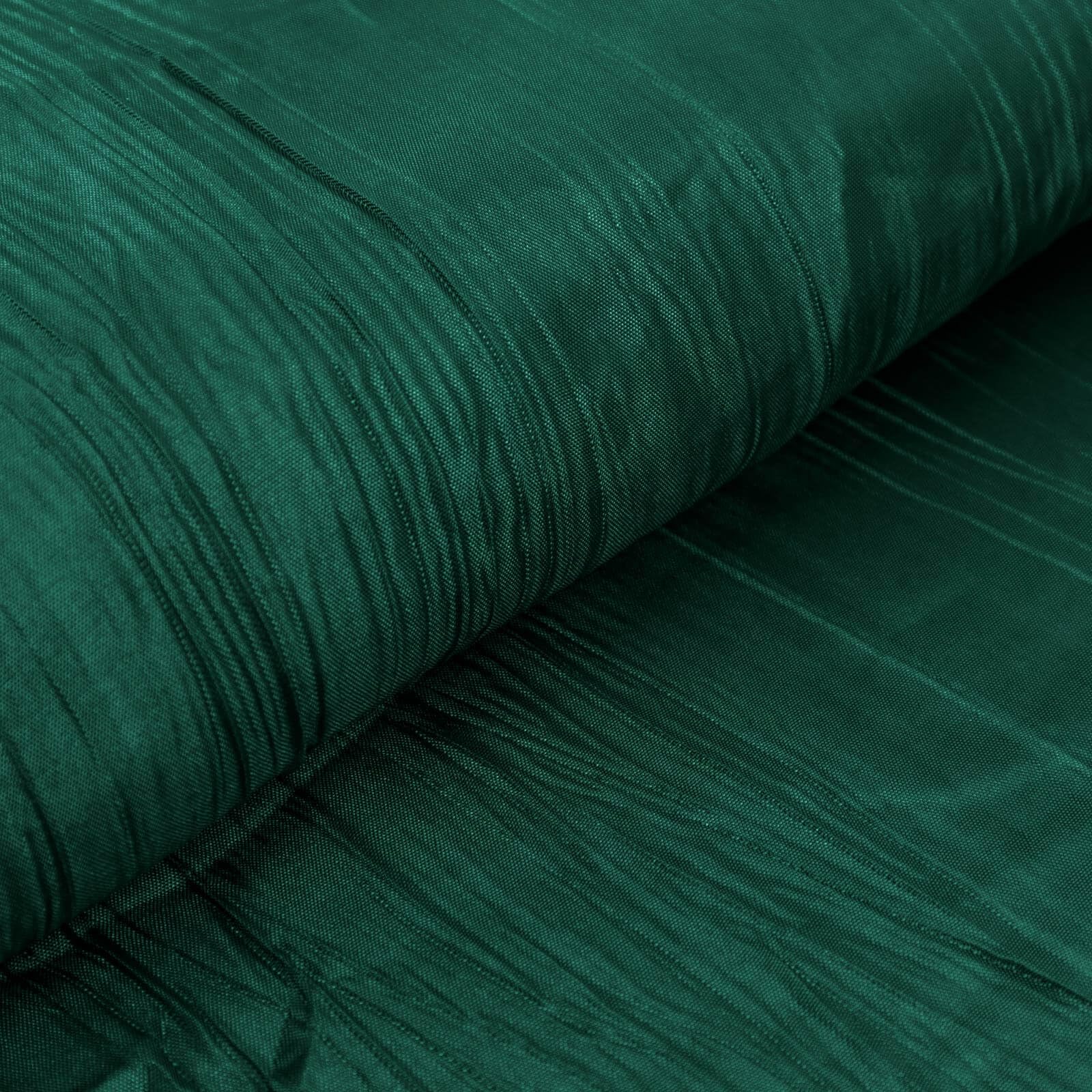 Efavormart 54" x10 Yards Hunter Emerald Green Accordion Crinkle Taffeta Fabric Bolt for Wedding Birthday Party Dance Event Decoration