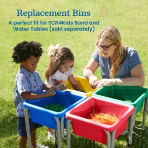 ECR4Kids Square Bin with Lid, Storage Containers, Yellow, 4-Pack