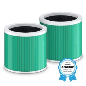 chivalz genuine hy1800 air purifier replacement filter, 3-in-1 filtration, high-efficiency activated carbon, true hepa filter (2 pack)