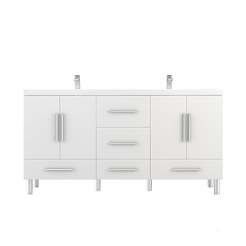 Alya Bath Ripley Bathroom Vanity, 72", White