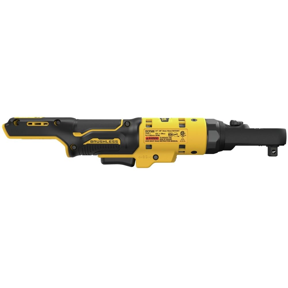 DEWALT DCF500B XTREME 12V MAX* 3/8" and 1/4" Brushless Cordless Sealed Head Ratchet (Tool Only)