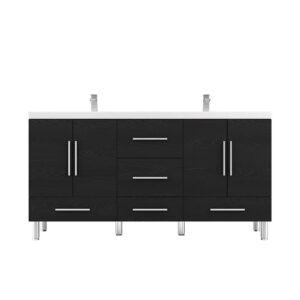 alya bath ripley bathroom vanity, 72", black