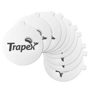 trapex indoor insect trap replacement sticky pads - effective non-zapper fruit fly, gnat, moth and mosquito trap pads (10-pack)