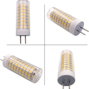 ZHENMING GY6.35 G6.35 LED Bulb 7W AC 110V-130V (Cannot be Used at Low Voltage 12V) Warm White 3000K Dimmable 65W Halogen Bulbs Equivalent, 5-Pack