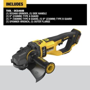 Dewalt DCG460B 60V MAX Brushless Lithium-Ion 7 in. - 9 in. Cordless Large Angle Grinder (Tool Only)