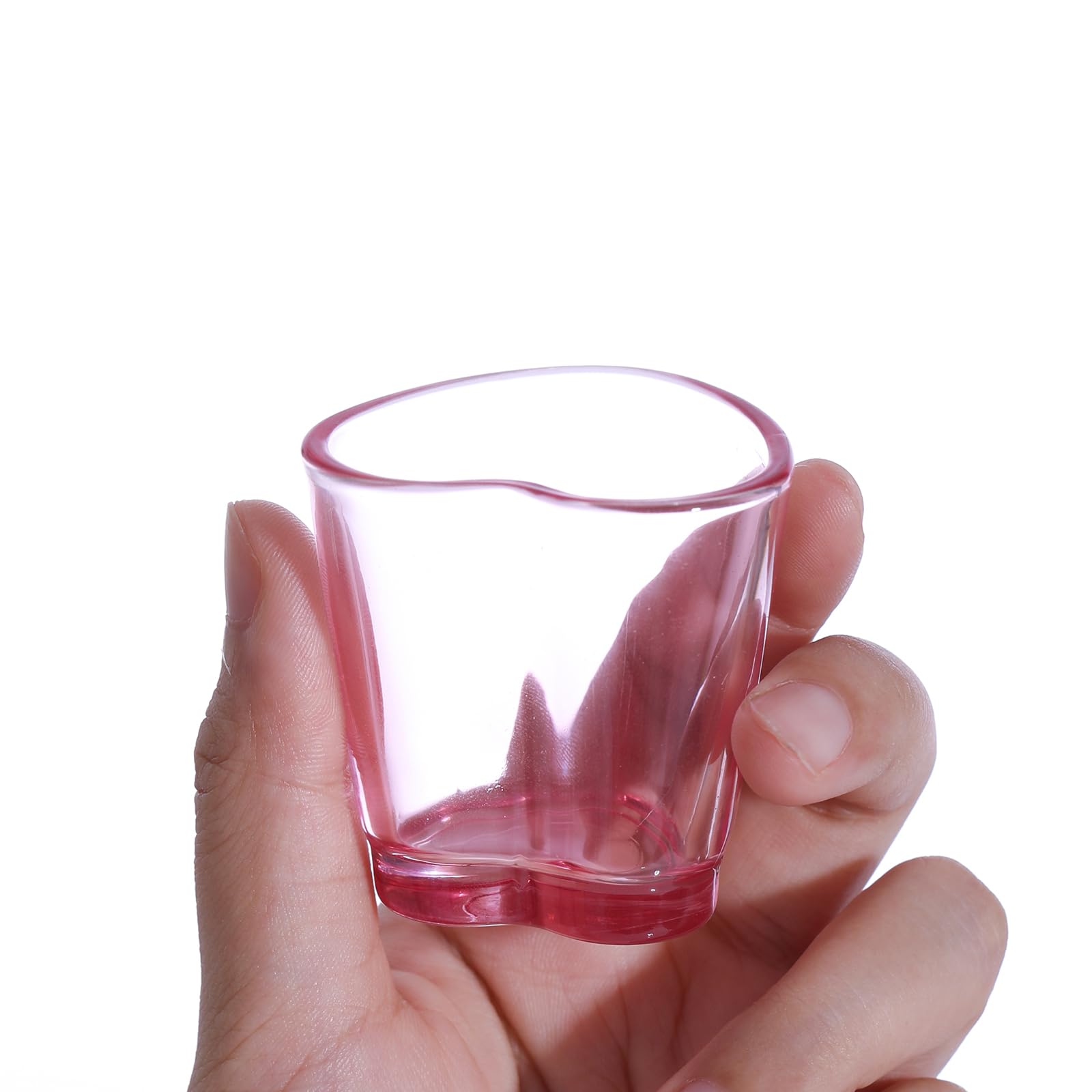 Srgeilzati Heart Shot Glasses Set, Pink Shot Glass Cute For Bar Cart Accessories 1.5oz