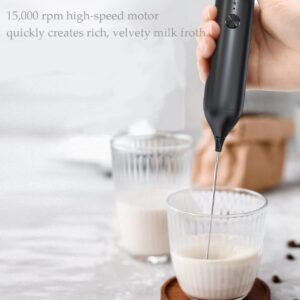 COKUNST Electric Milk Frother Handheld Rechargeable USB C, Powerful Milk Frother with Stand, Mini Drink Mixer Electric Handheld, Durable Whisk Coffee Milk Frother for Cappuccino, Latte, Hot Chocolate